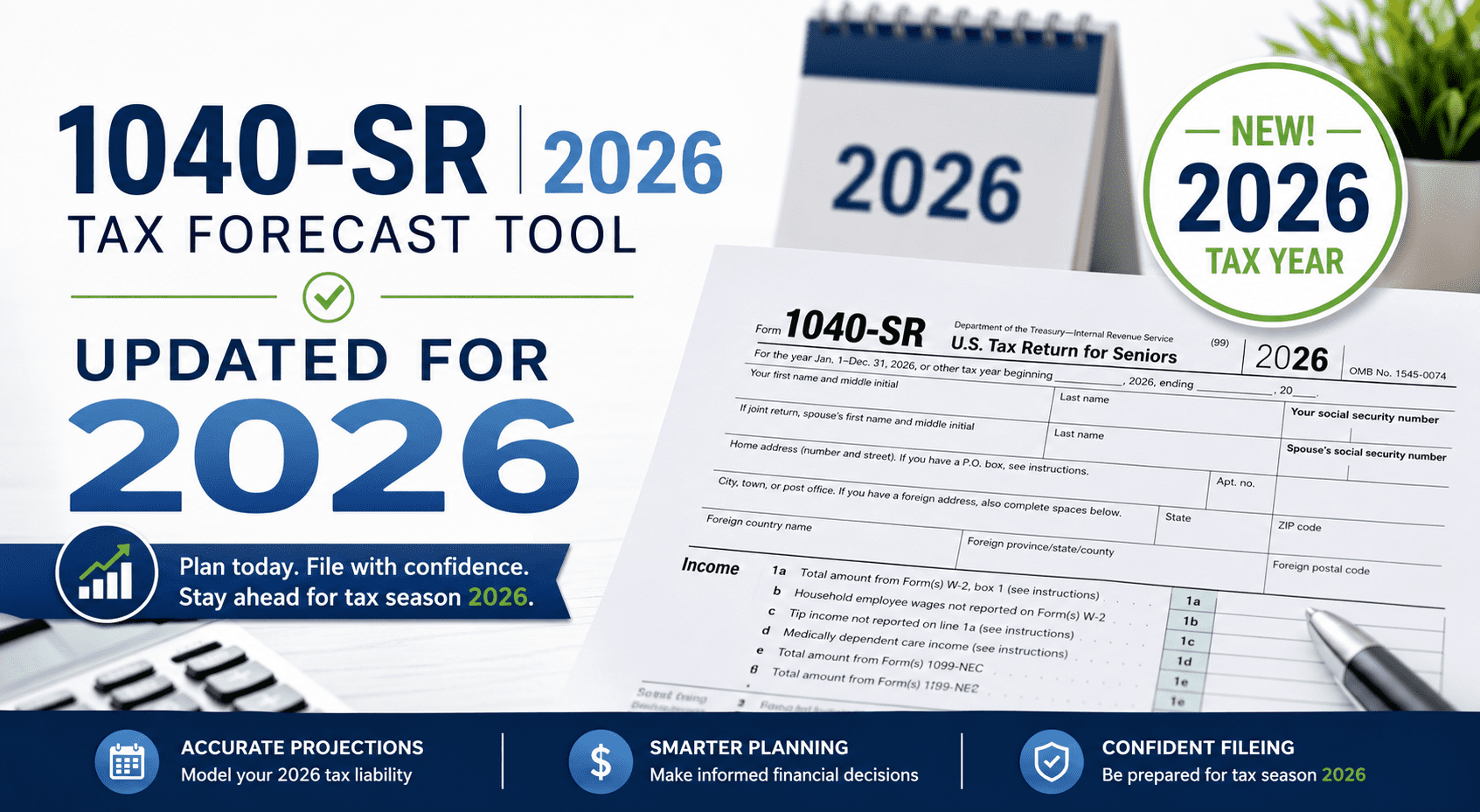 Tax Calculator for Retirees (2025): Estimate Your 1040-SR Taxes